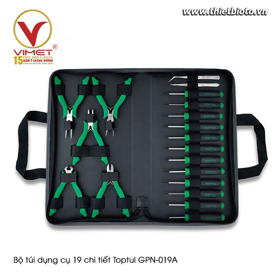 Bộ túi dụng cụ 19 chi tiết Toptul GPN-019A - Vimet Corp